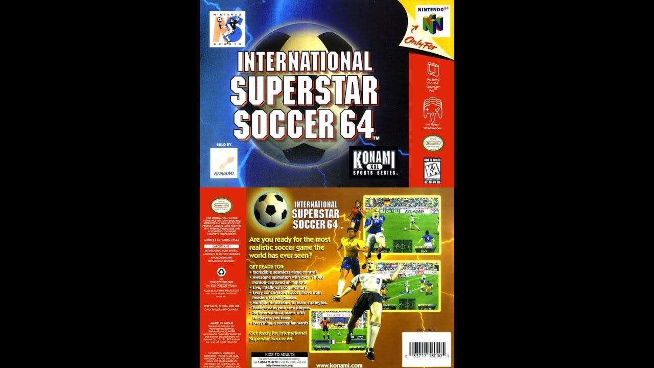 International Superstar Soccer 64 (Nintendo 64) - Brazil vs. Spain ...
