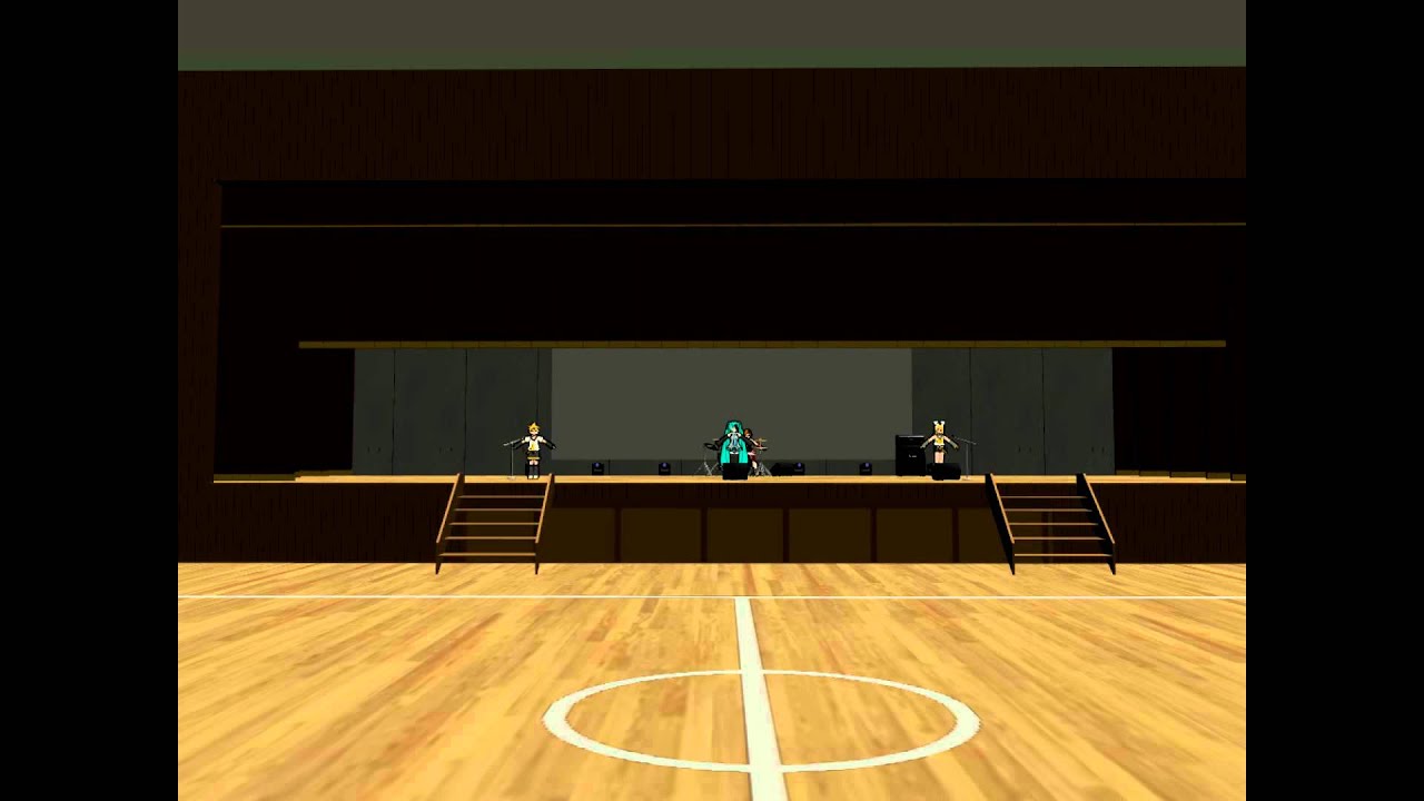 [MMD アクセサリ] Angel Beats!風 体育館 - YouTube