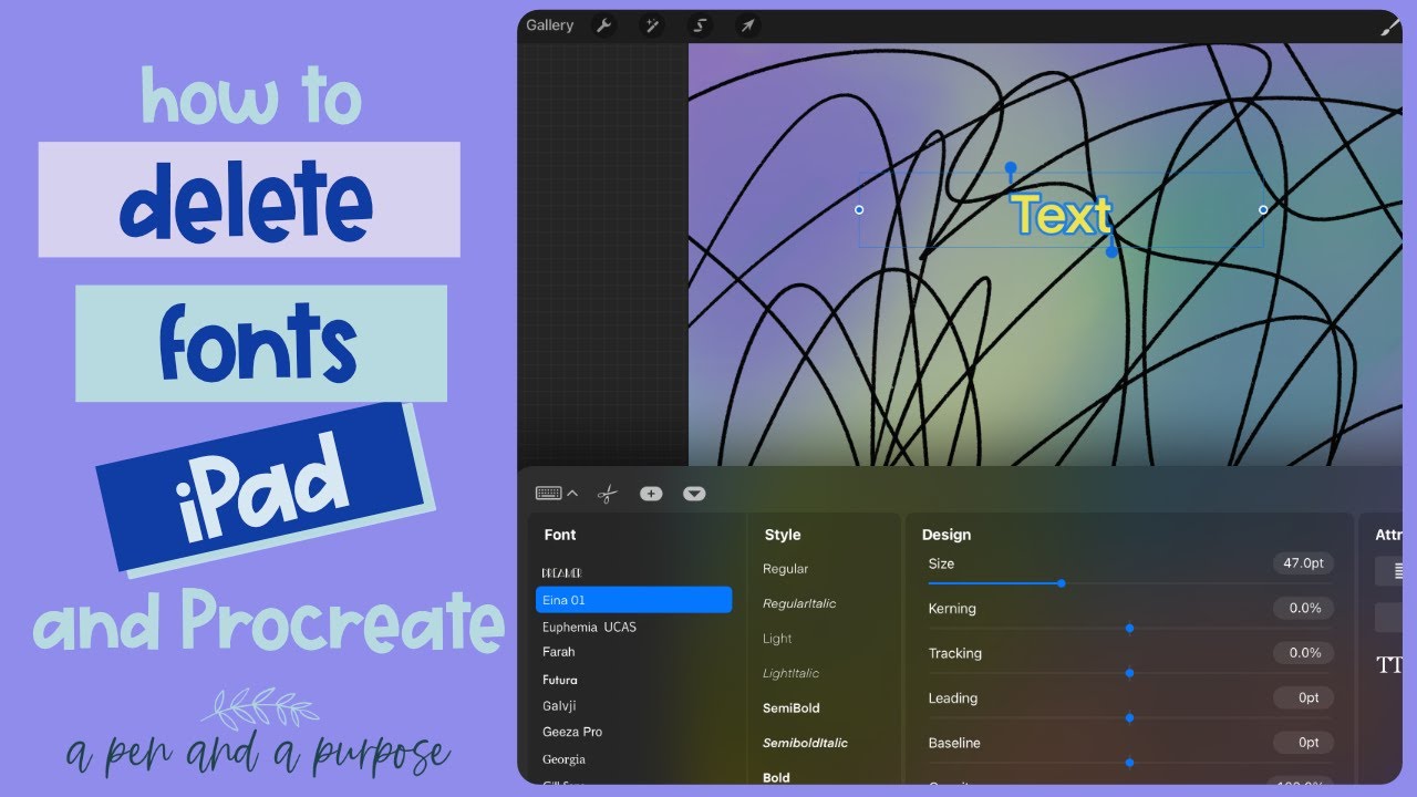 How To Delete Fonts From Your IPad and Procreate YouTube How To Delete Fonts From Your IPad and Procreate YouTube