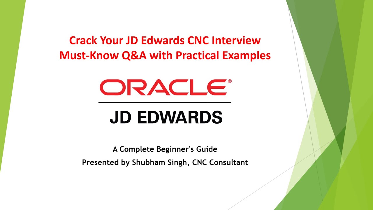 JD Edwards CNC Interview Questions | Environment, Servers, BSSV & More ...