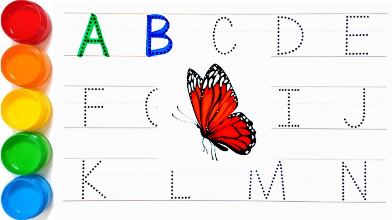 Learn to Draw and Paint 2D Alphabet A to Z for Kids // Phonics Song and ...