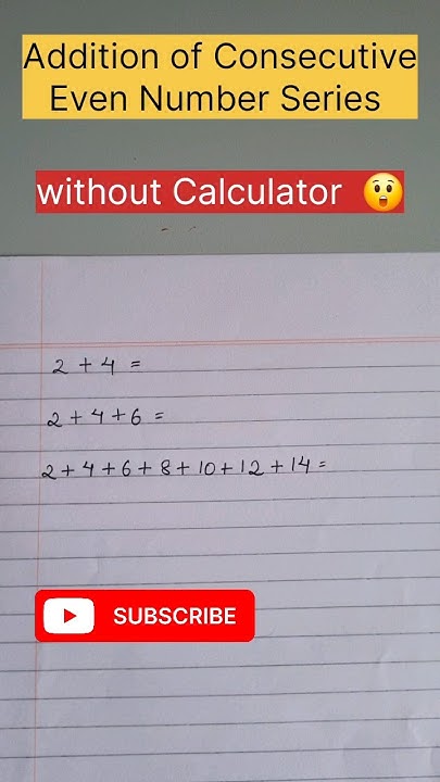 Sum of Consecutive even numbers*Trick1 #mathstricks #vedicmaths #polymathfootprintsacademy - YouTube