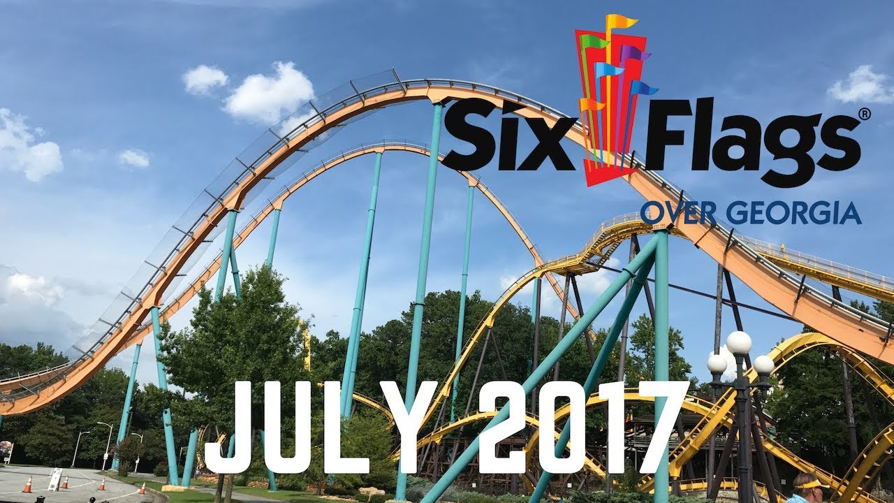 Six Flags Over Georgia July 5th 2017 Park Footage - YouTube
