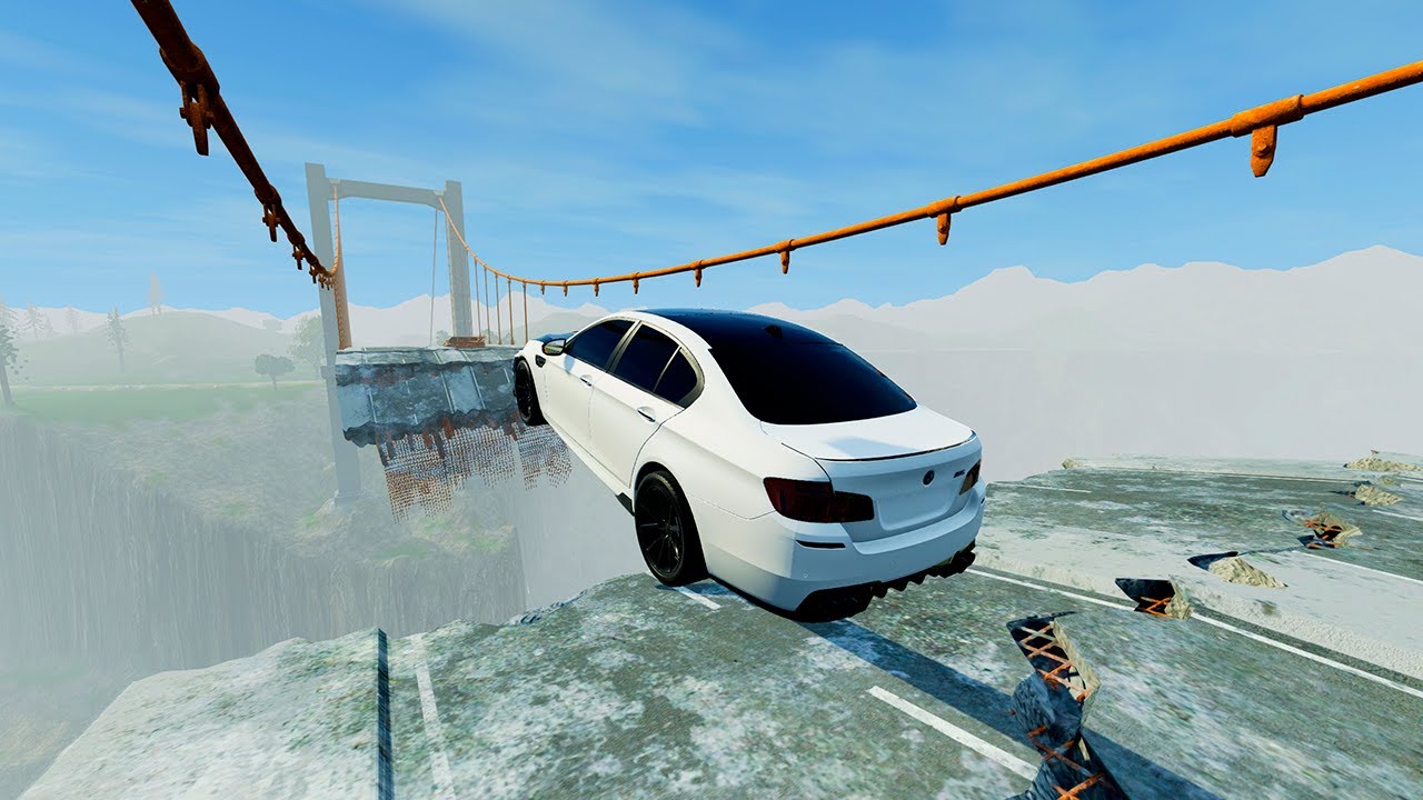 jump over the bridge #3 BeamNG.drive - YouTube