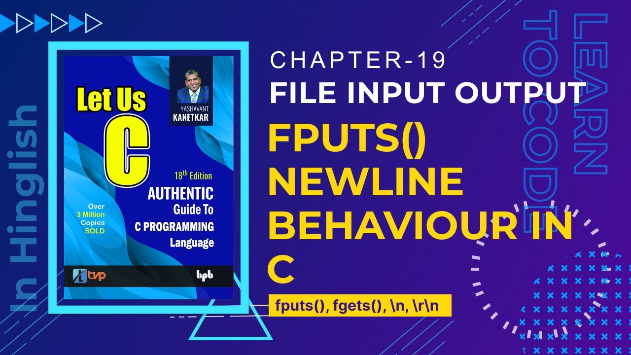 Let Us C Solutions C Programming How To Manage Newline Character 9714