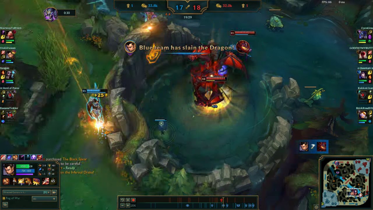 Red buff Dragon take | League of Legends - YouTube