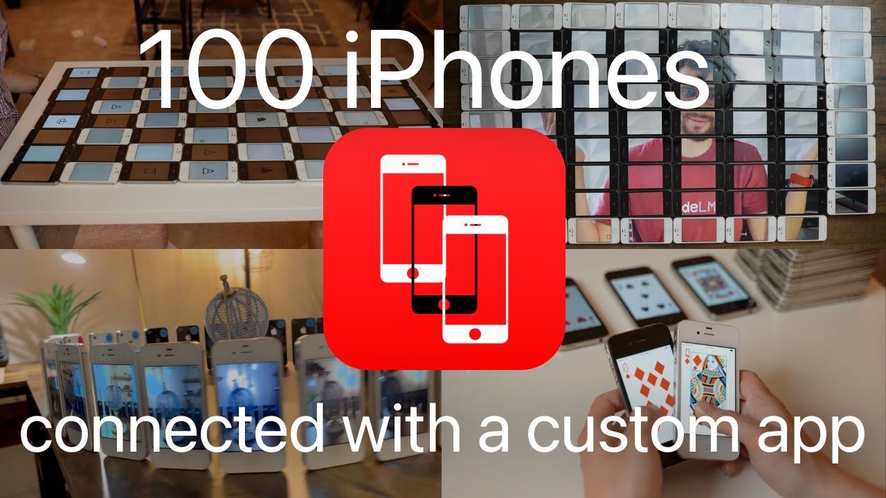 MultiPhone: Connecting 100 iPhones with a Custom App - YouTube