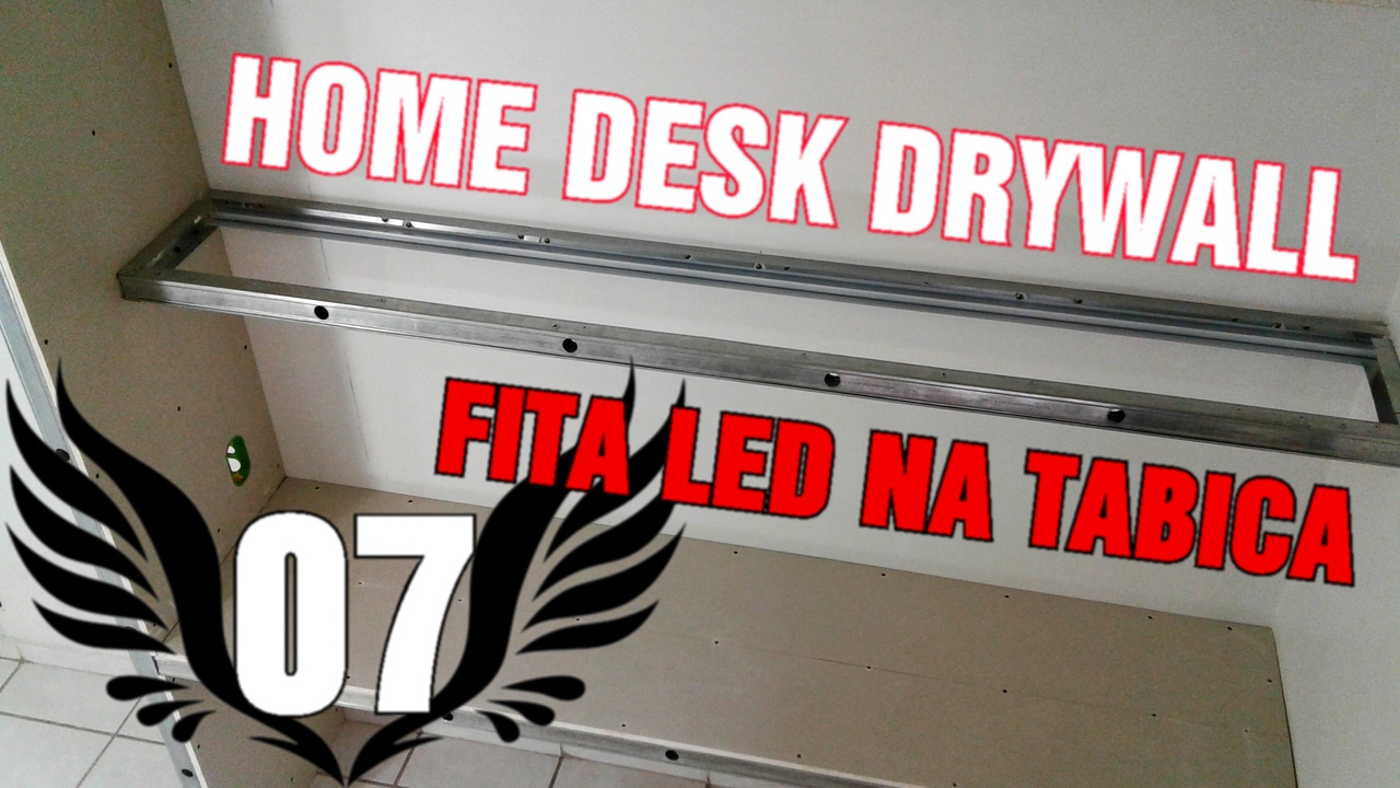 Como fazer Mesa HOME DESK Gesso Drywall LED na Tabica Passo a Passo ...