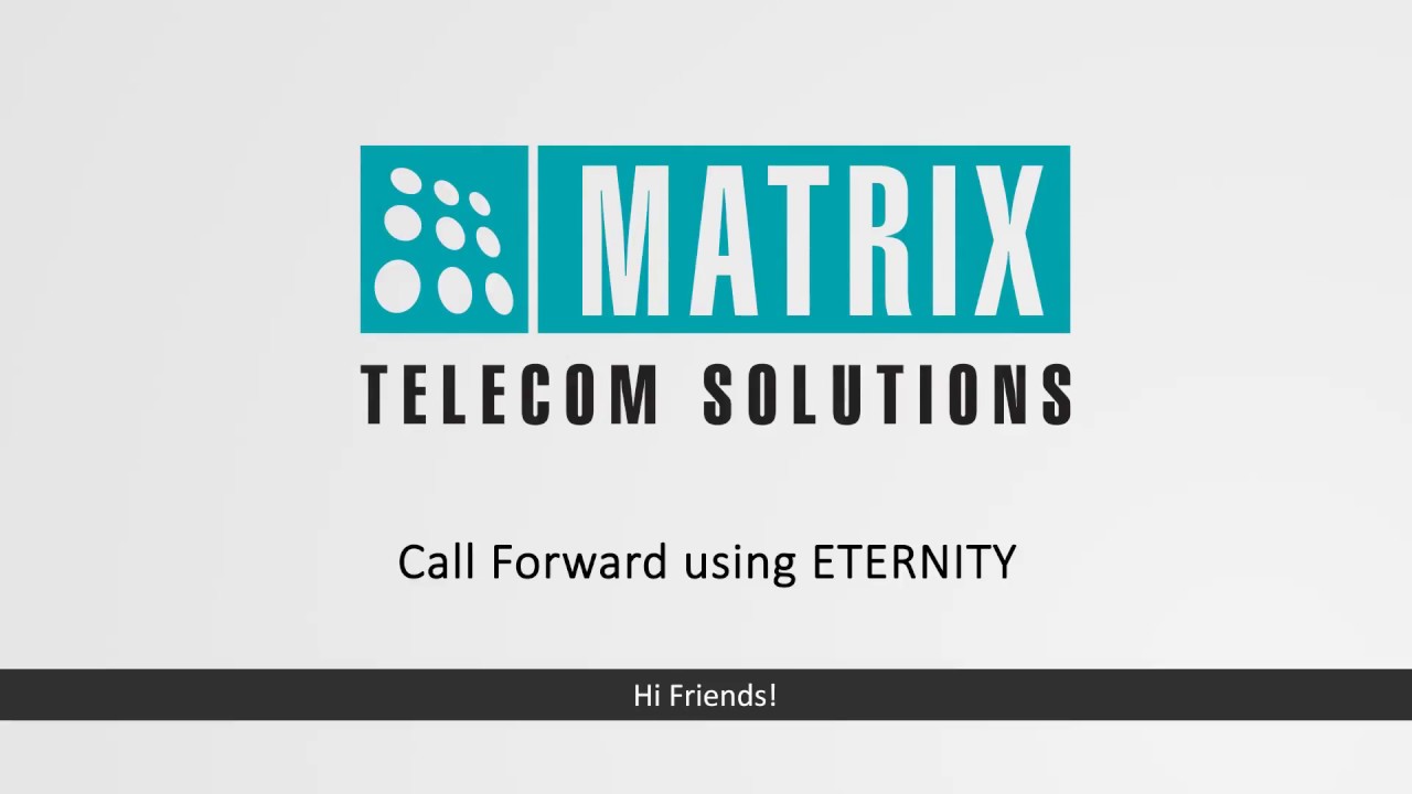 Using Call Forward in ETERNITY - YouTube