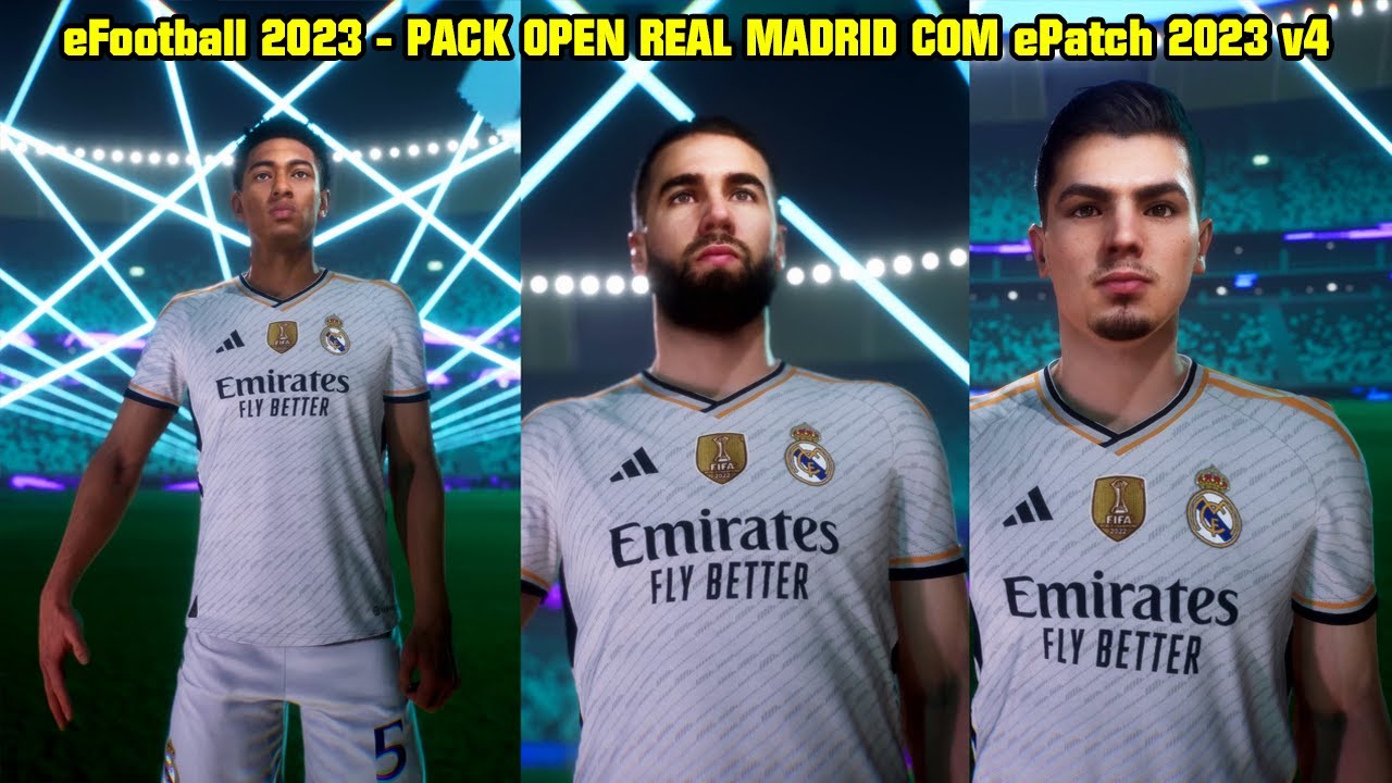 Efootball 2023 - PACK OPEN DO REAL MADRID COM ePatch 2023 v4 - 4K - YouTube