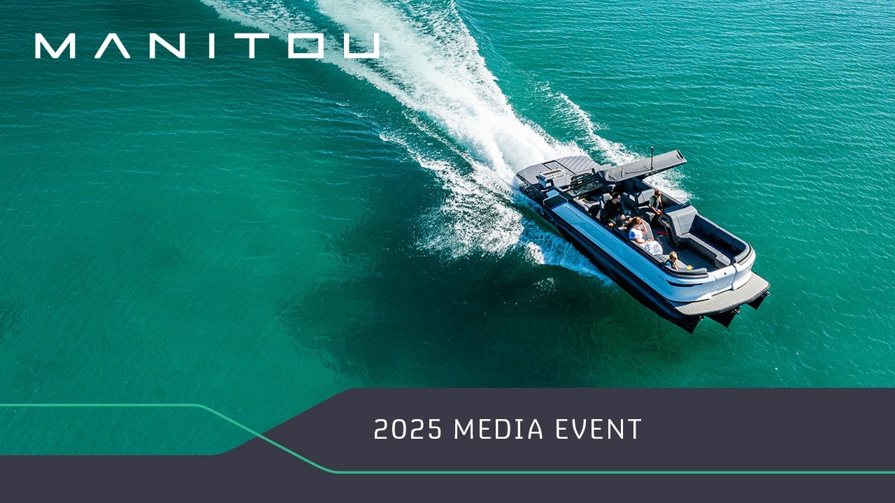 Media test the 2025 Manitou Pontoon Lineup with Kirk Cousins - YouTube