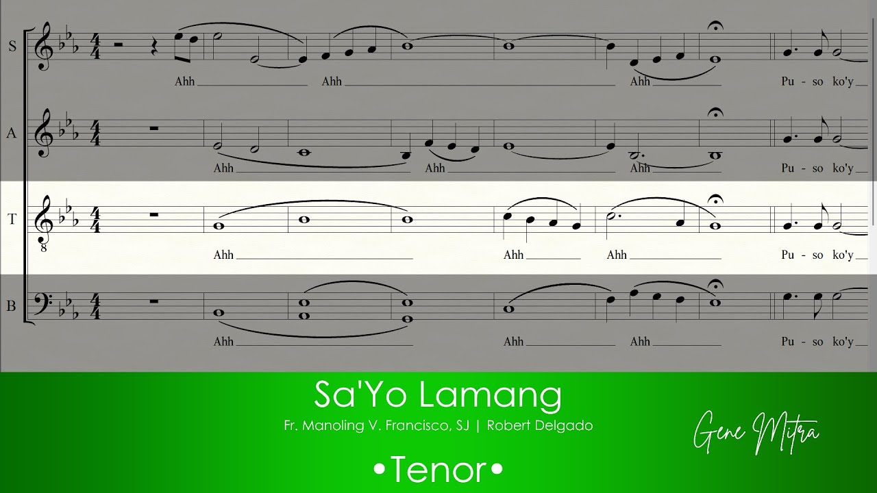 Sa'Yo Lamang | Fr. Manoling V. Francisco, SJ | Robert Delgado • Tenor ...