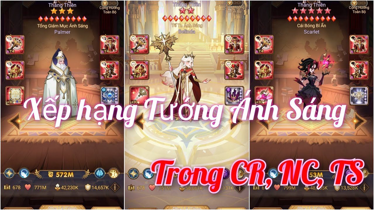 Afk Arena | Đánh giá, xếp hạng những vị tướng Người Mang Ánh Sáng trong CR, NC, TS | Thánh Địa ...