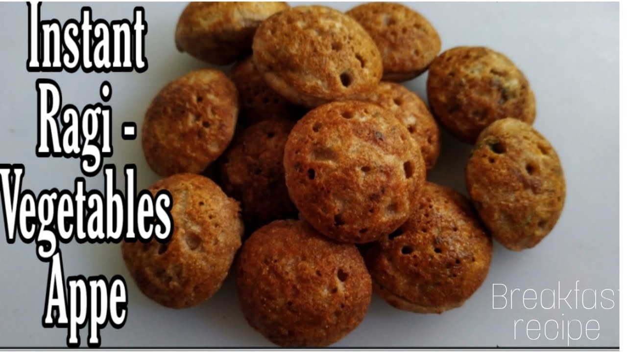Instant Ragi veg. Appe - #easybreakfast - Ragi Recipe Indian - Ragi ...