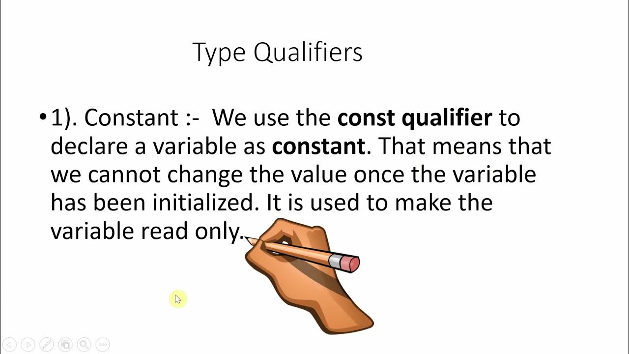 Type Qualifiers Pointers in C language - YouTube