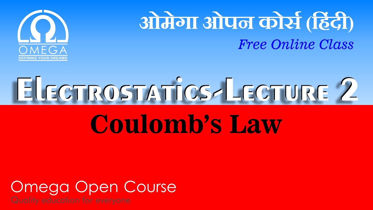 Electrostatics Lecture 2 : Coulomb's Law - YouTube