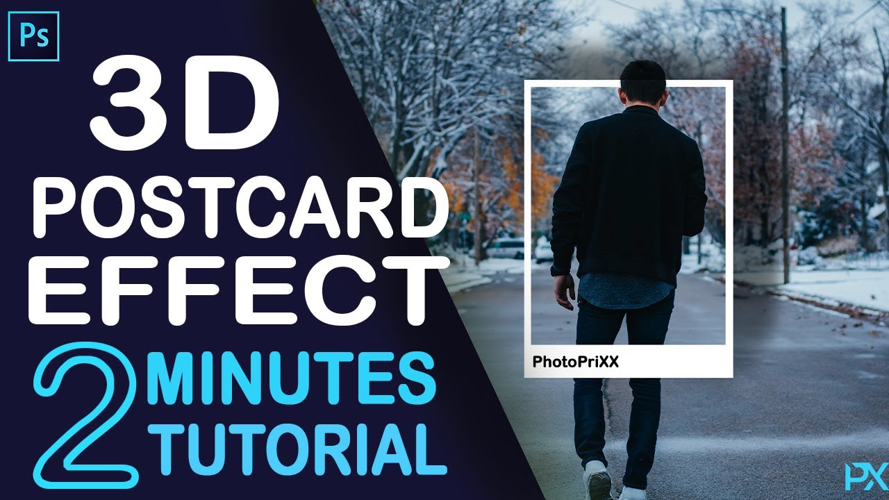 3D POSTCARD EFECT | PHOTOSHOP TUTORIALS | 2 MINUTES TUTORIAL - YouTube