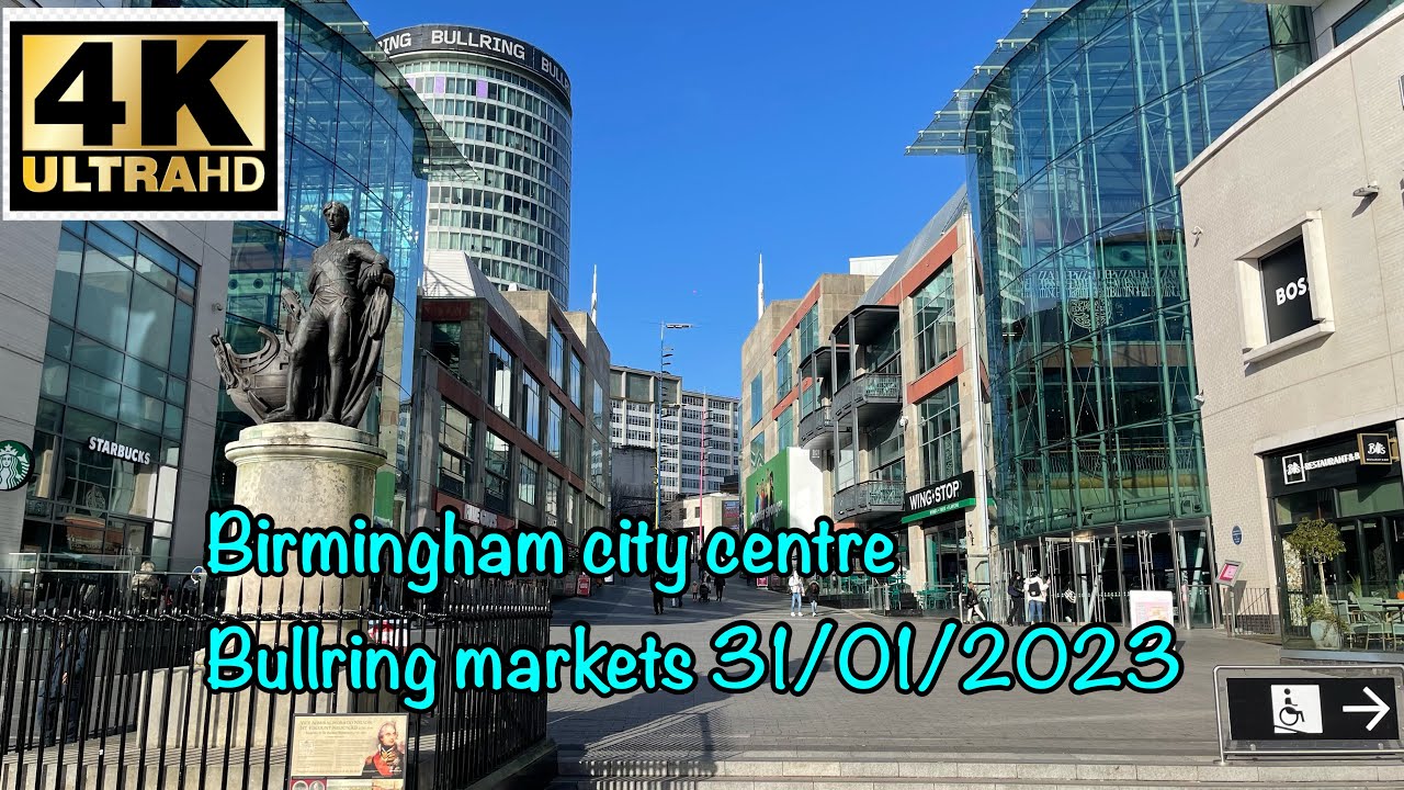 Walking around Birmingham City centre bullring st martins markets ...