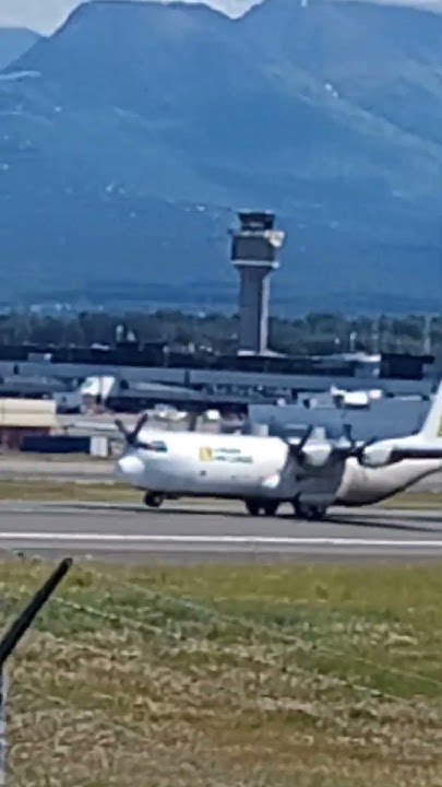 Lynden Air Cargo C130/L-382 taking off from Ted Stevens Int., Anchorage Ak - YouTube