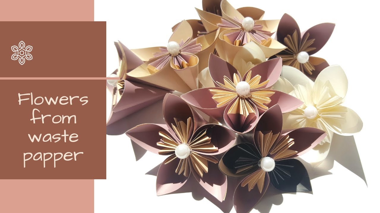 Cara Membuat Bunga Dari Kertas Bekas | How To Make Easy Paper Flower ...