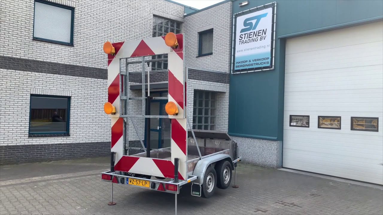 Verkocht - sold - verkauft - vendu !!! Traffic safety trailer - YouTube