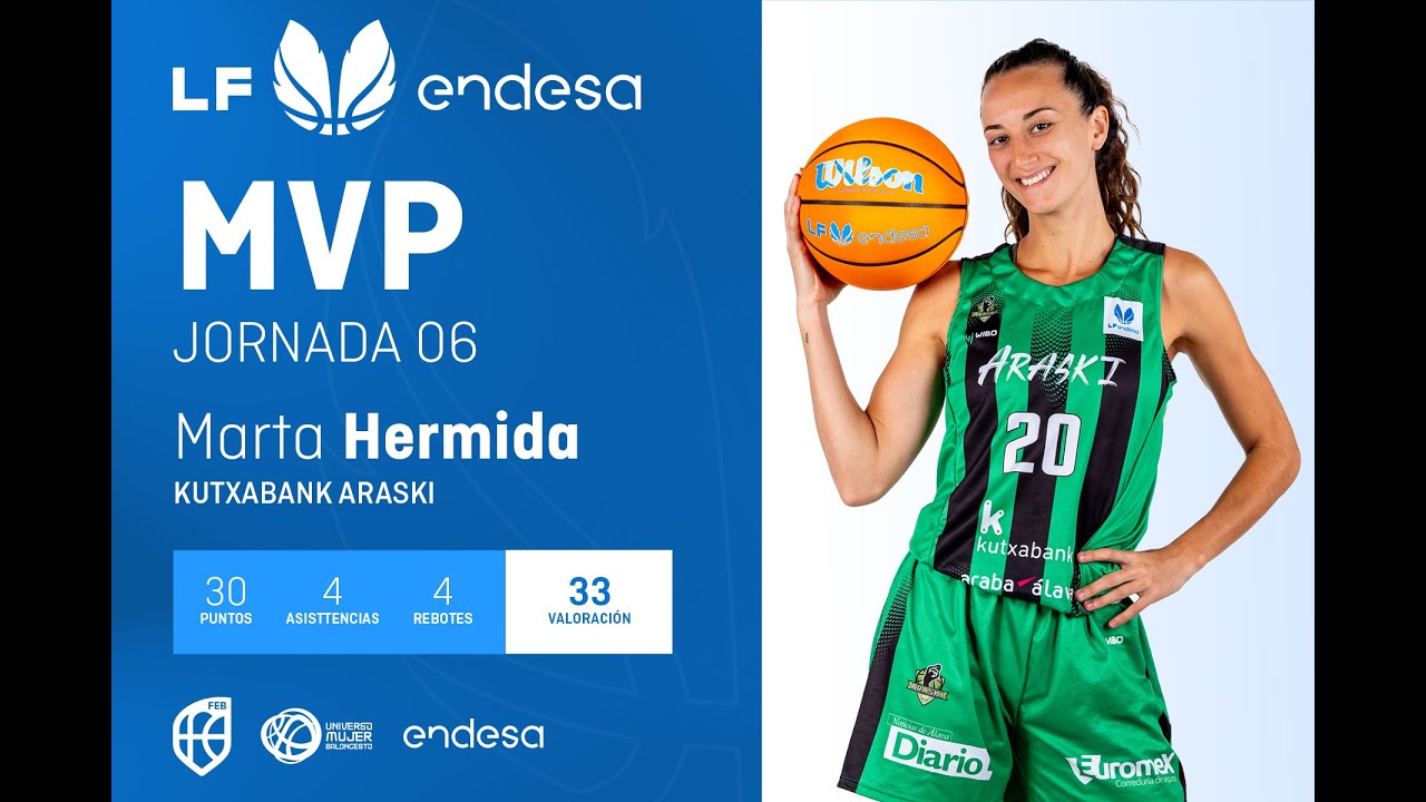Marta Hermida, MVP de la Jornada 6 de la Liga Femenina Endesa - YouTube