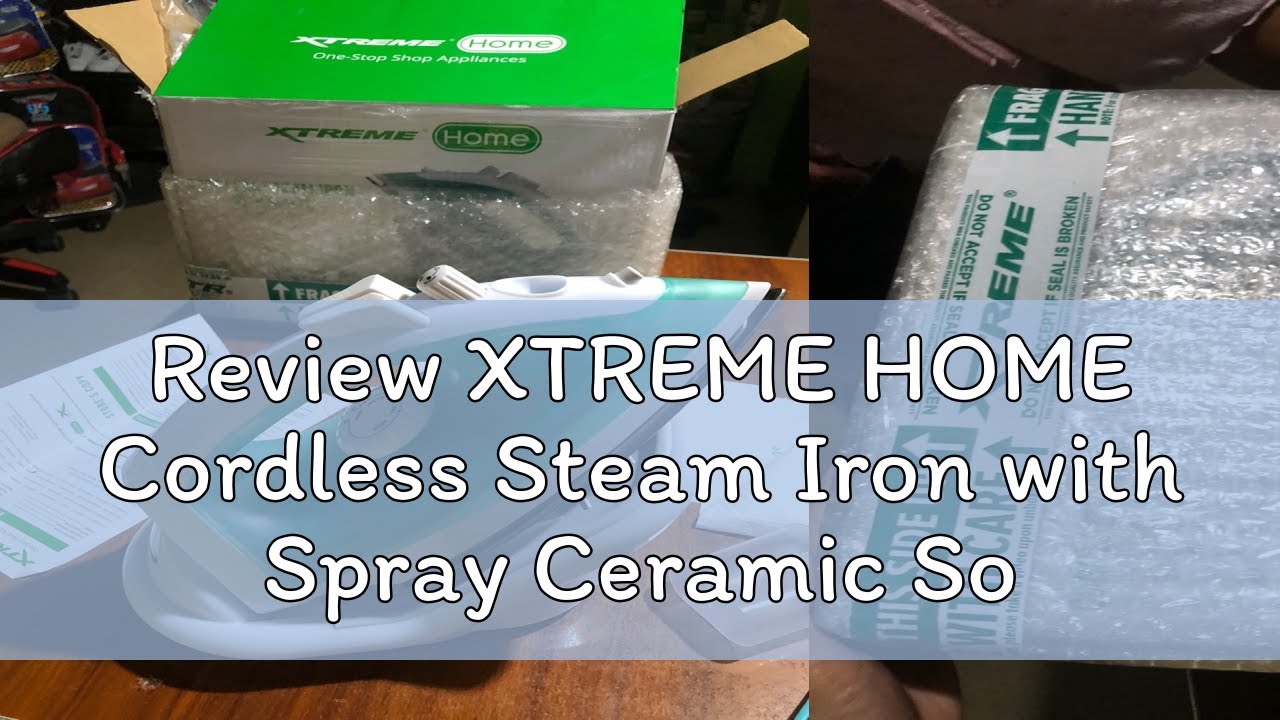 Review XTREME HOME Cordless Steam Iron with Spray Ceramic Soleplate ...