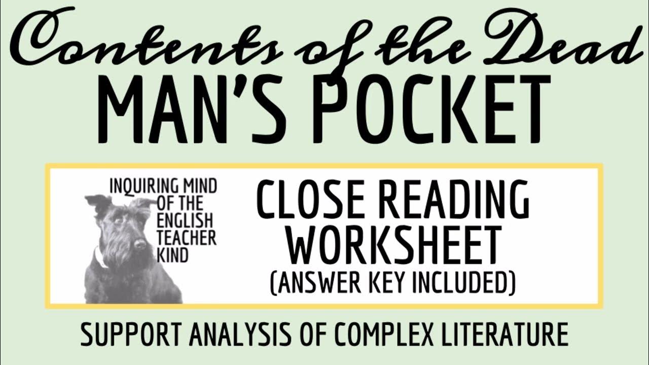 "Contents of the Dead Man's Pocket" by Jack Finney Close Reading ...