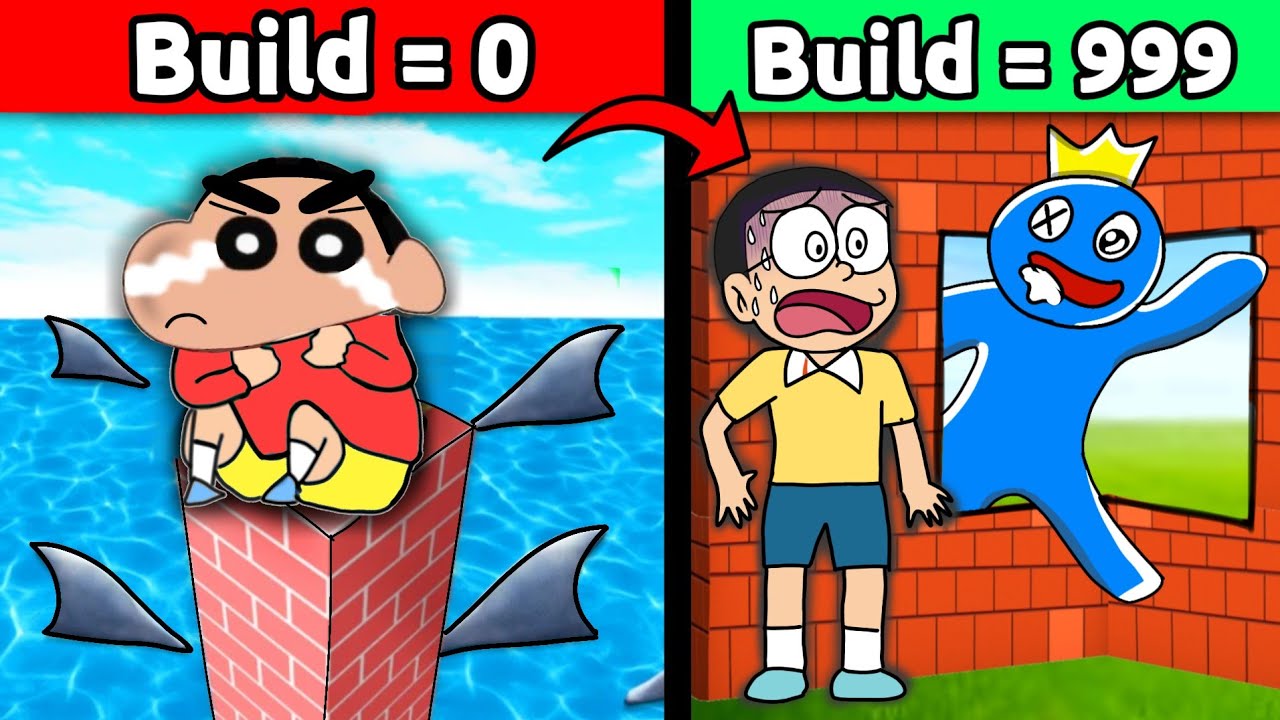 Build To Survive 😱 | Shinchan Vs Nobita 🔥 - YouTube