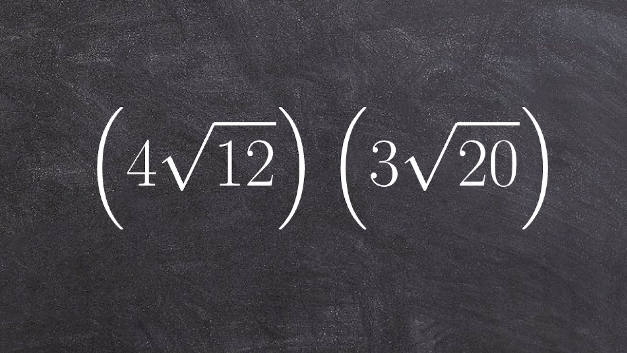 Multiplying Two Radical Binomials by Simplifying First - YouTube