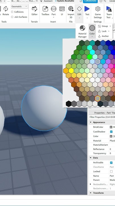 How to change color of Parts in Roblox Studio! #roblox #shorts #robloxgamedev #robloxedit - YouTube