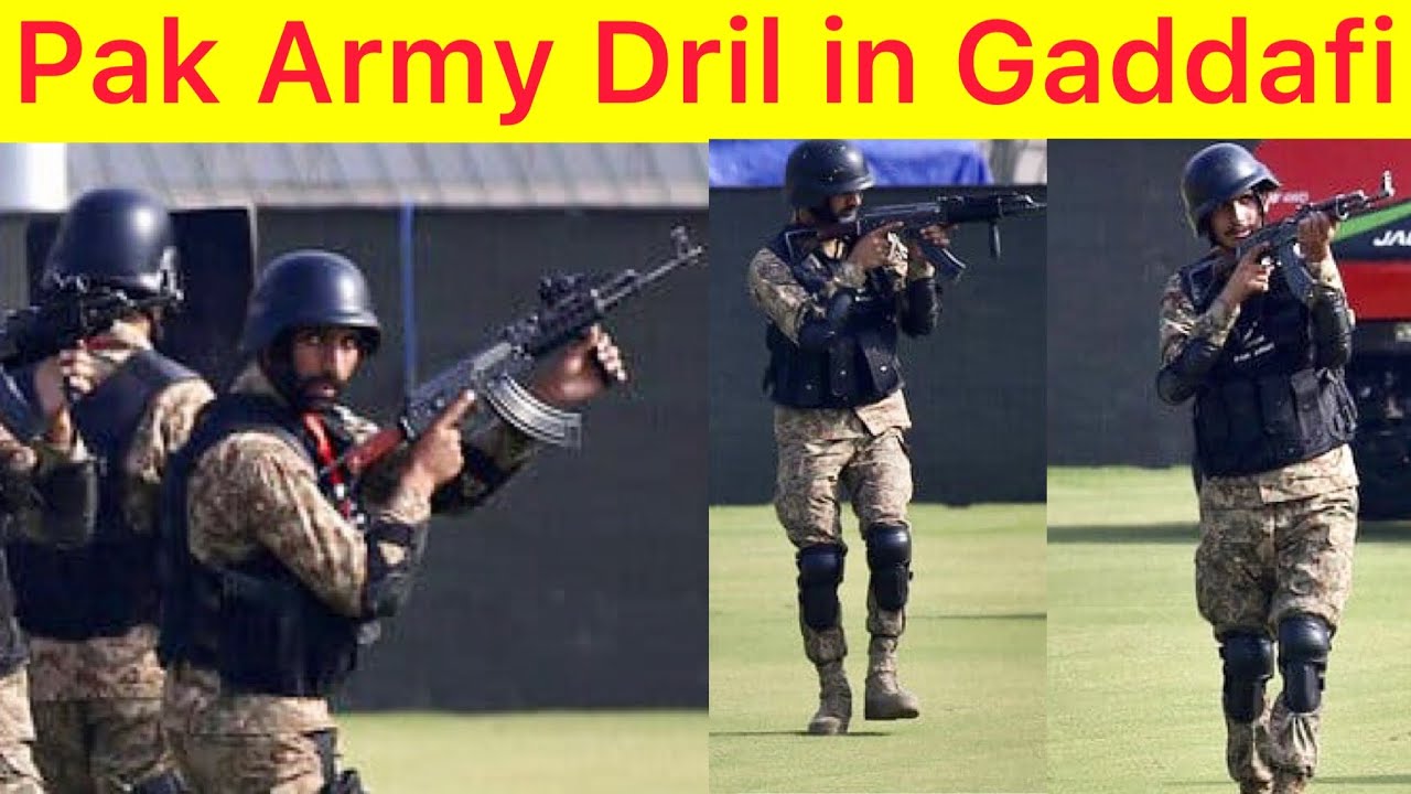 BREAKING 🔴 Pak Army in Action in Gaddafi Stadium | Security Exercise ...