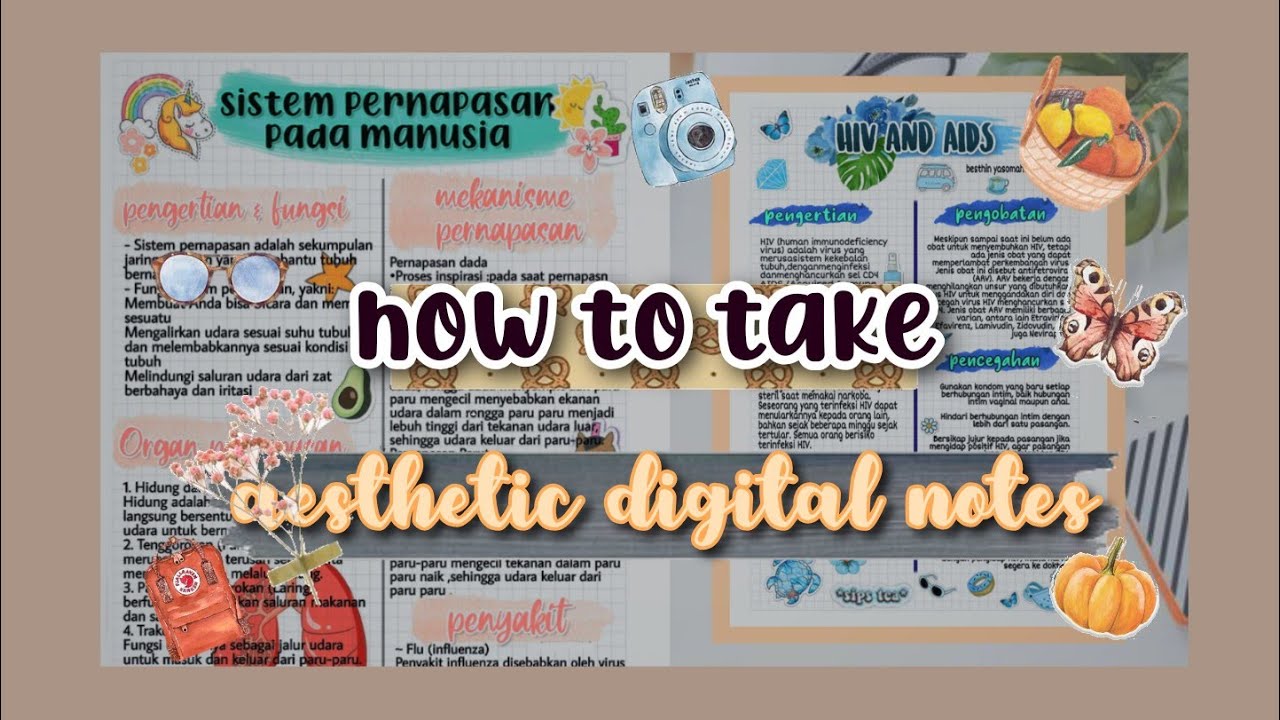 How To Take Aesthetic Notes Digital In Handphone || Indonesia - YouTube