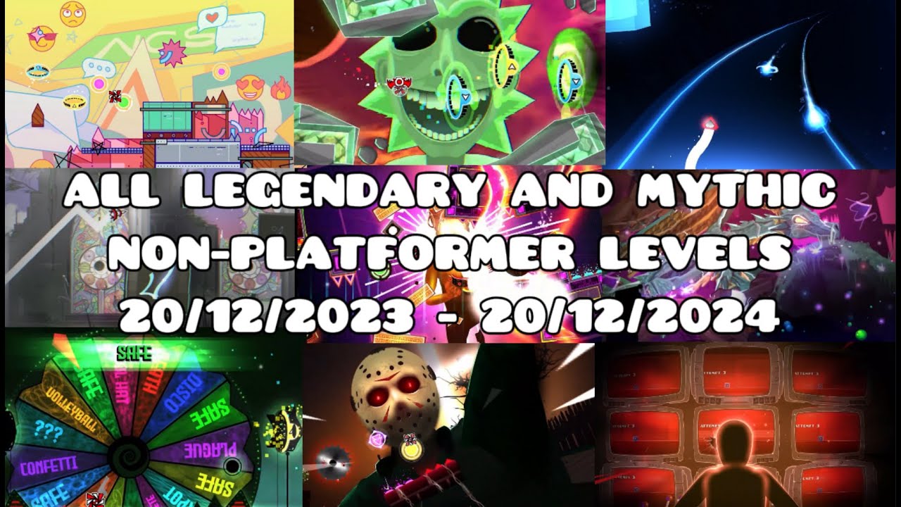 ALL LEGENDARY AND MYTHIC NON-PLATFORMER LEVELS IN GD | Geometry Dash 2. ...