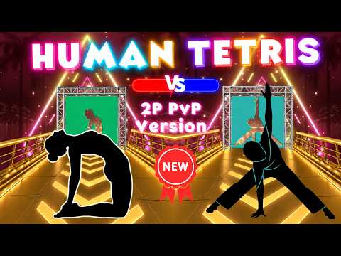 HUMAN TETRIS DUEL | 2 Players PVP Version | Immersive Interactive Warm Up