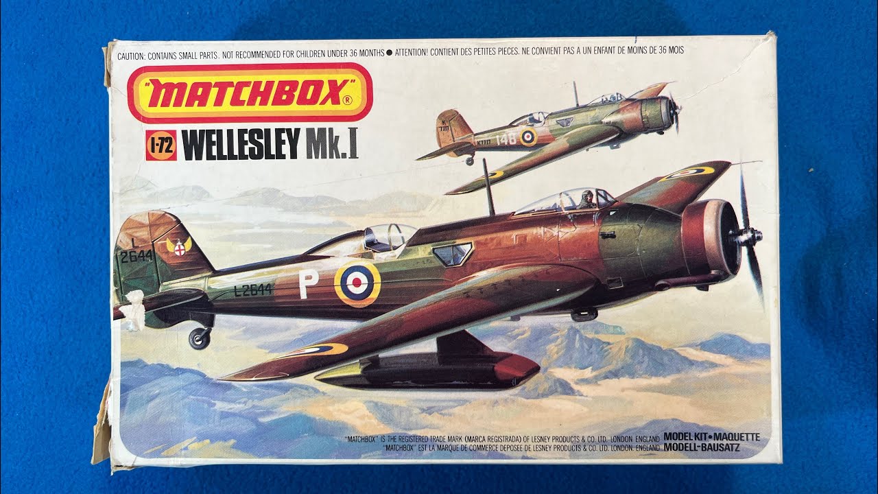 Matchbox 1979 Vickers Wellesley Mk.I Vintage Model Airplane Kit Review ...