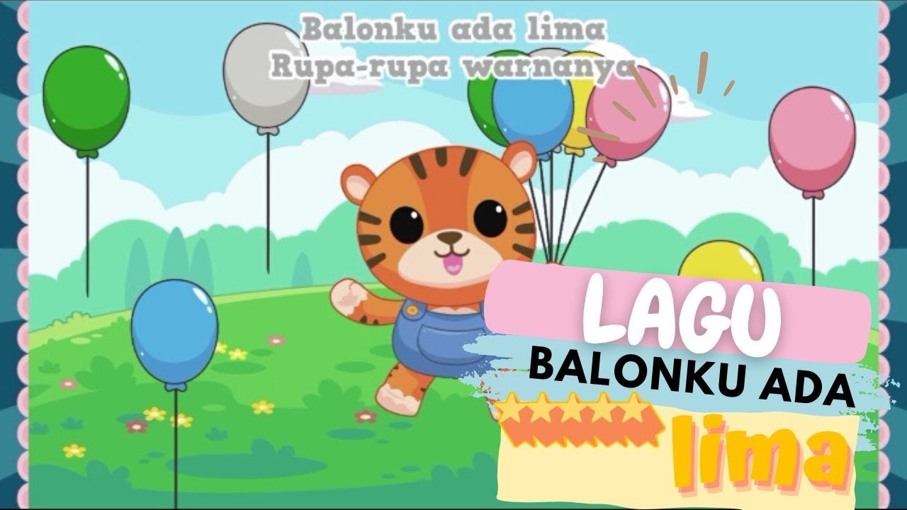 Lagu Balonku Ada Lima🎈Lagu Anak Anak || Lagu Anak Indonesia - YouTube