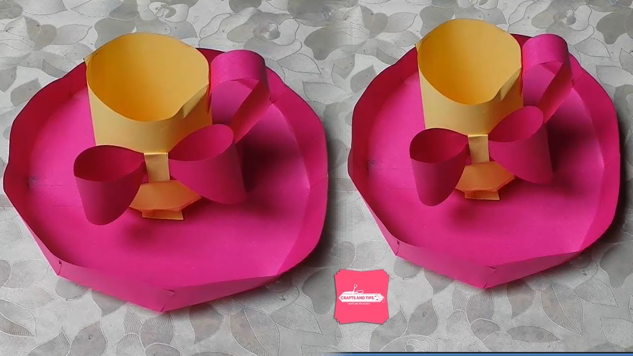 HOW TO MAKE NICE PAPER DESIGN HAND MADE CRAFT | CRAFTS AND TIPS - YouTube