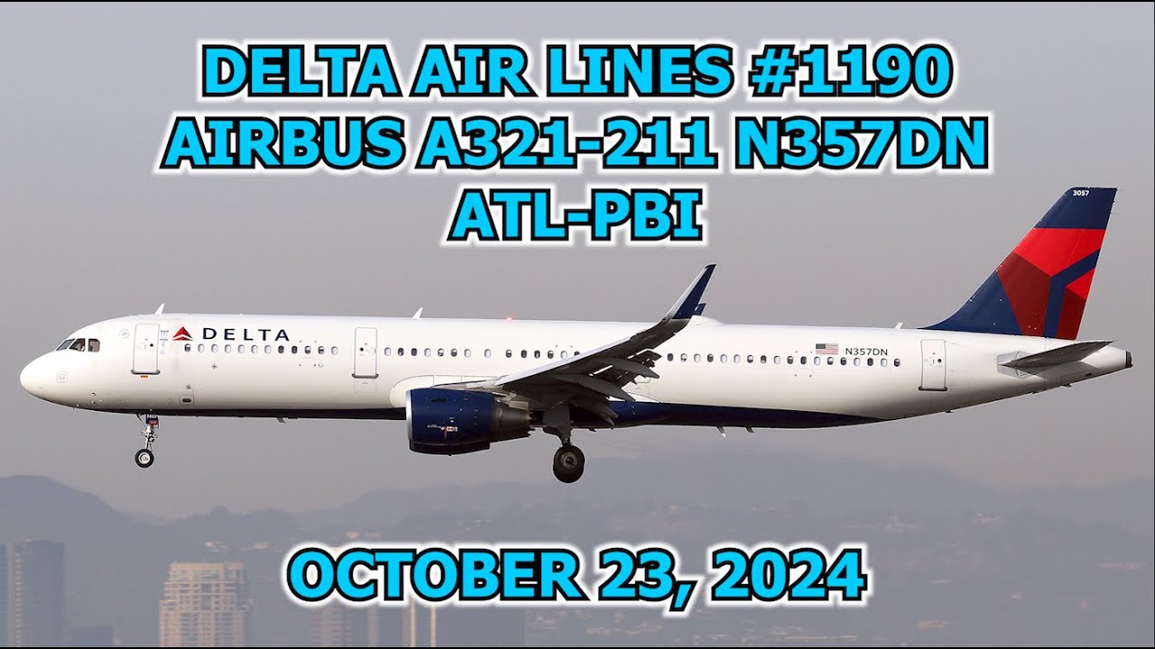 Delta Air Lines #1190: ATL-PBI - YouTube