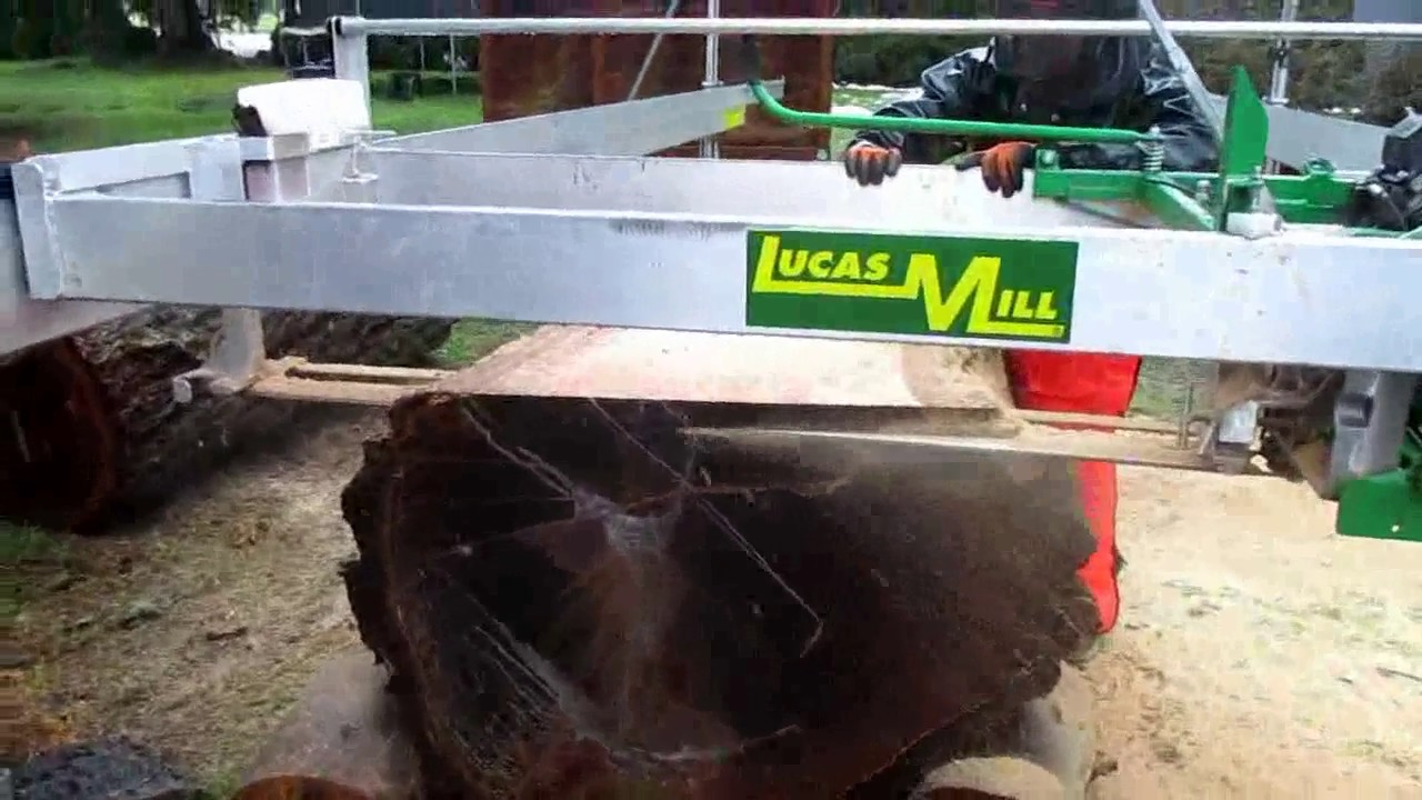 Cutting slabs with a Lucas Mill - YouTube