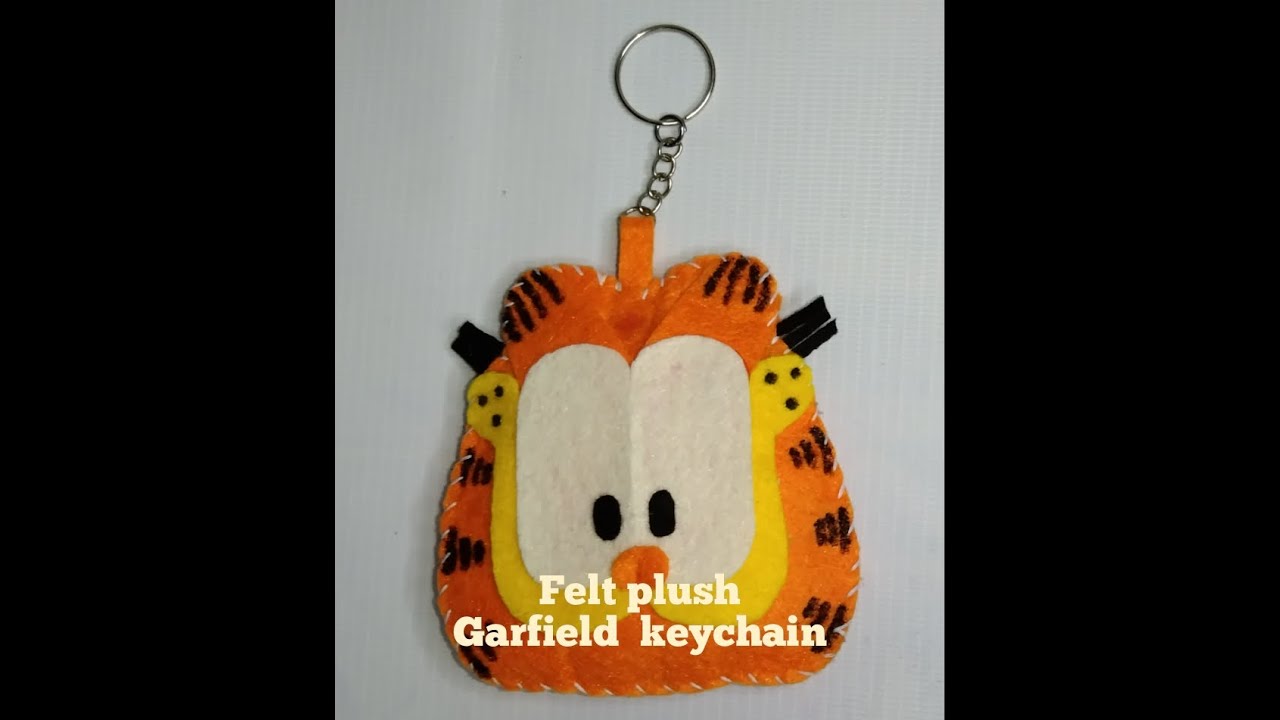 Diy/Craft How to make Garfield plush keychain using felt cloth... - YouTube