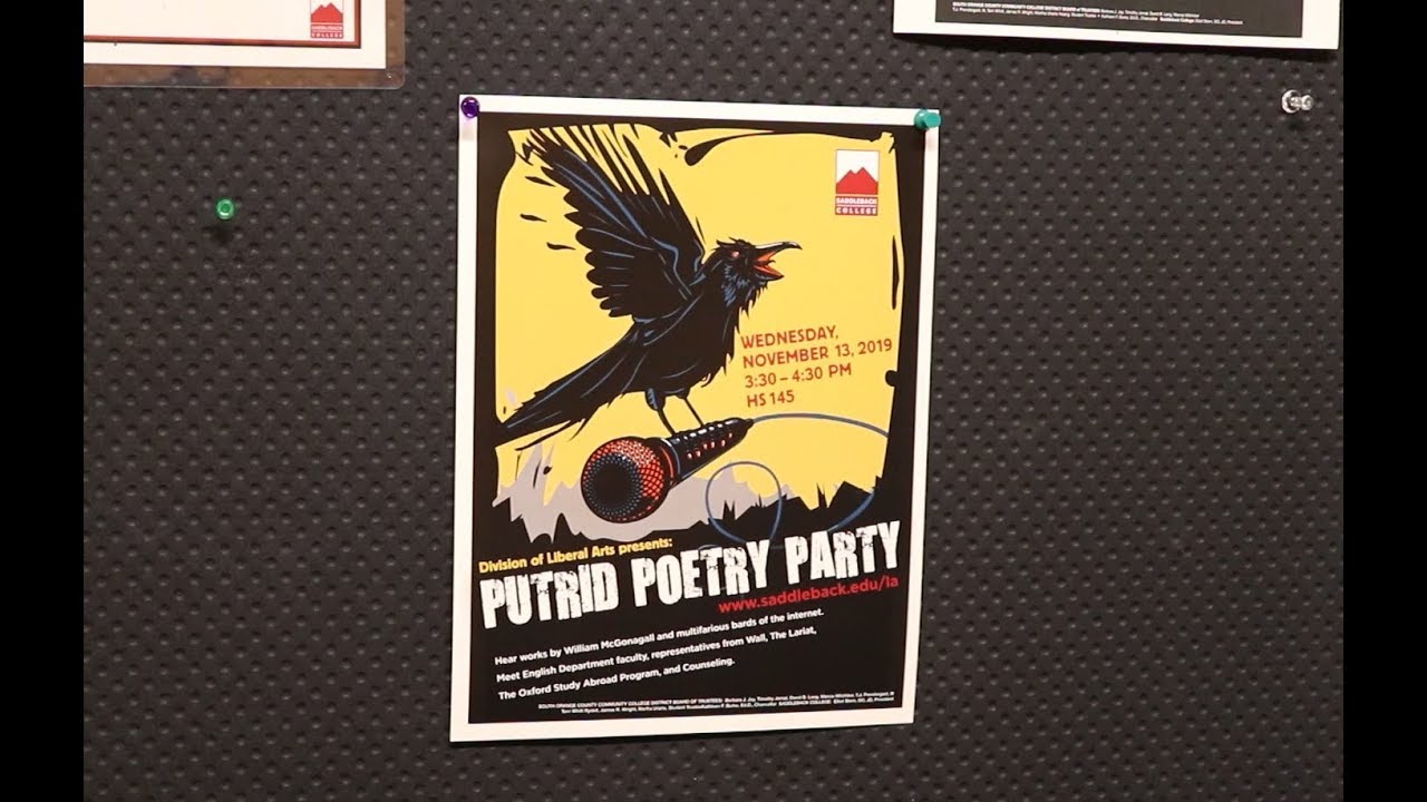 English Department hosts Putrid Poetry Party to celebrate bad poetry ...