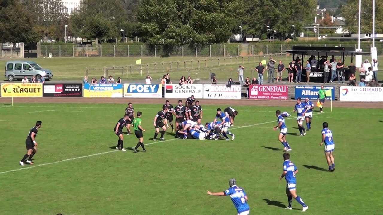 Rugby : Oloron - Bagnères (1ère mi-temps) - YouTube