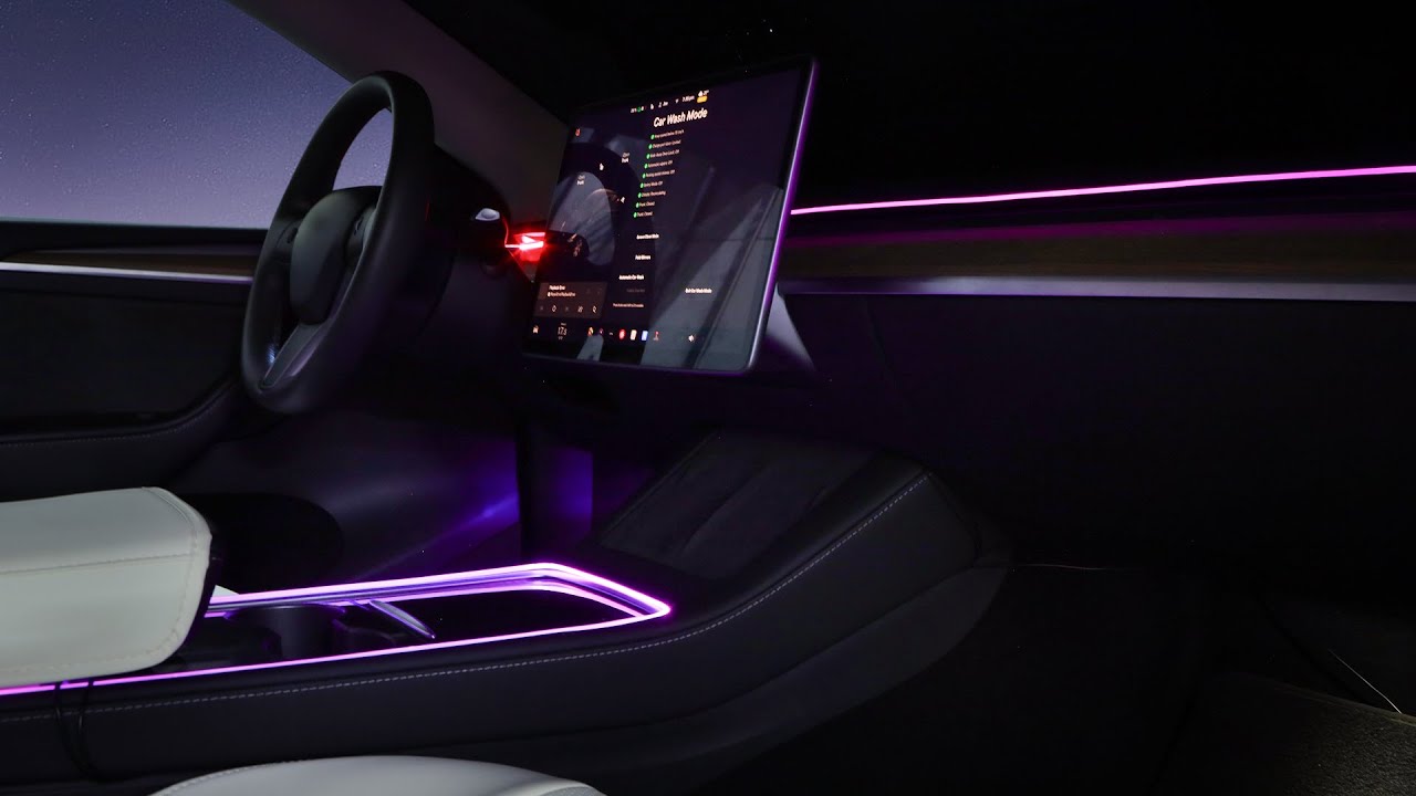 Model 3/Y Interior LED Dashboard + Center Console Light Strip + App ...