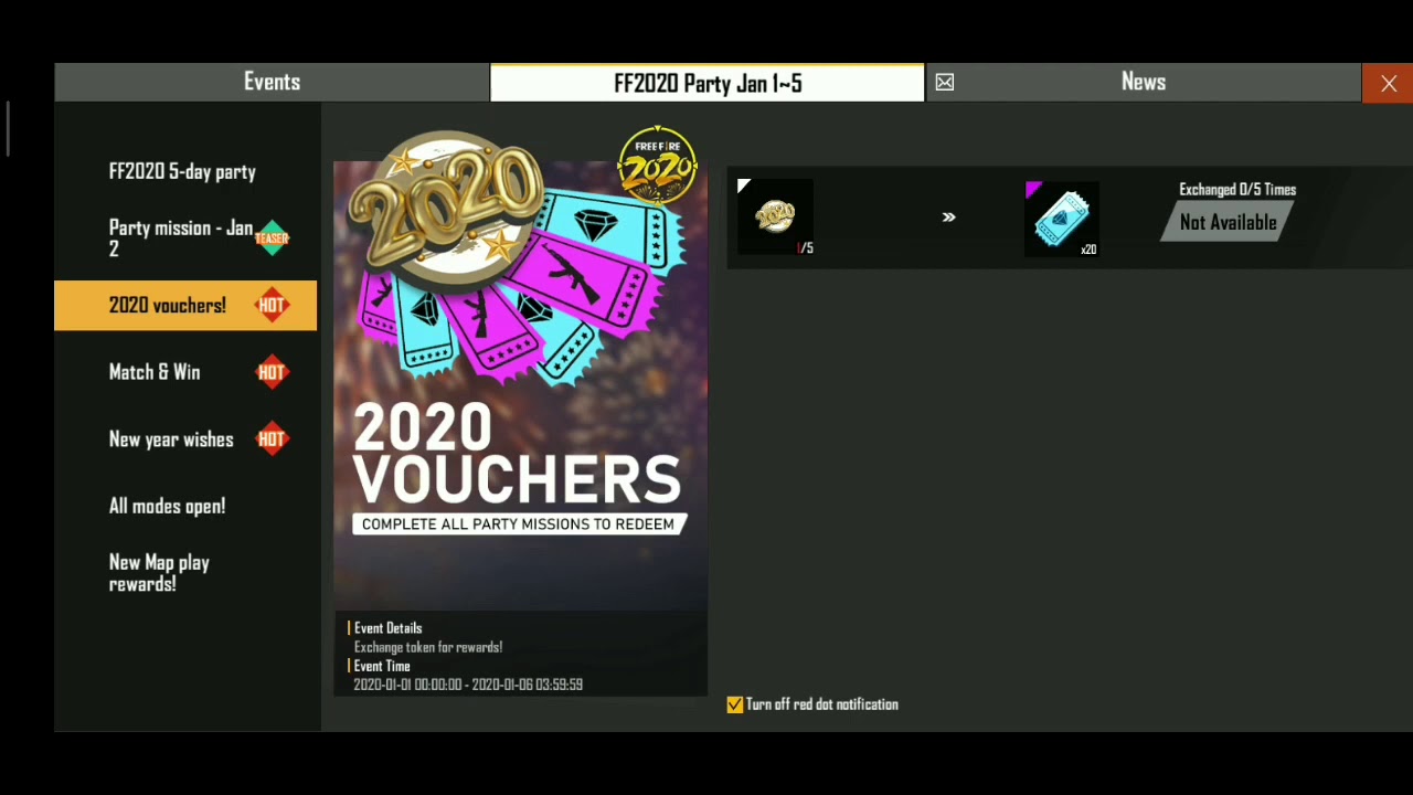 Free fire 2020vouchers Exchanged নতুন ইবেন কিভাবে 20daimond rayel ...