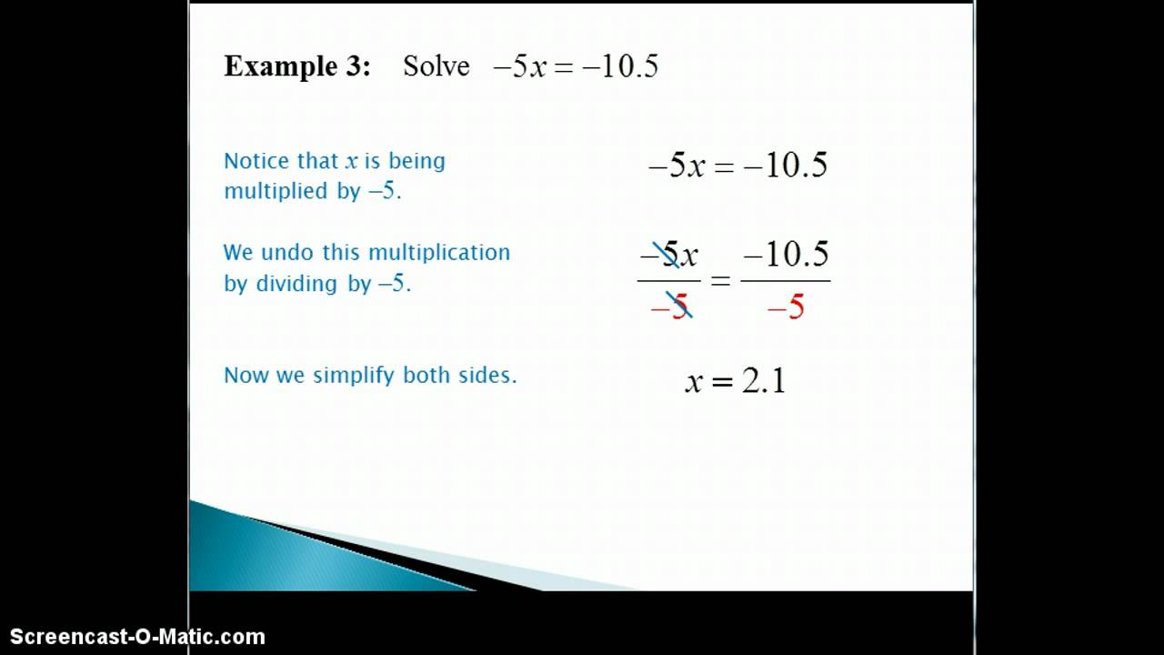 The Multiplication Property Of Equality YouTube The Multiplication Property Of Equality YouTube