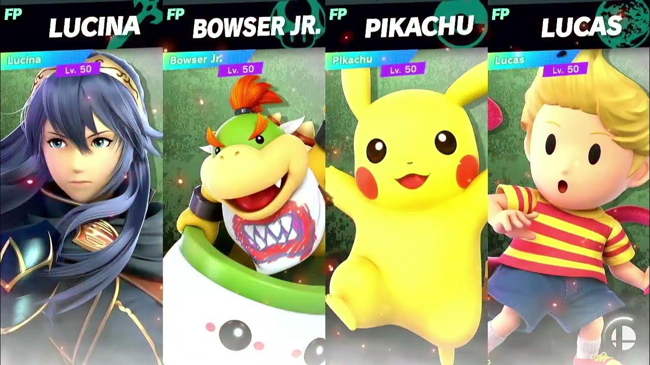 Super Smash Bros Ultimate Amiibo Fights EX Lucina v Bowser Jr v Pikachu v Lucas - YouTube