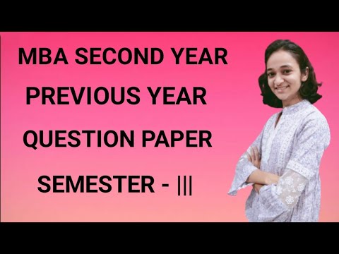 @TheFinanceExpert-PINKY MBA Second Year Previous Year Question Paper ...