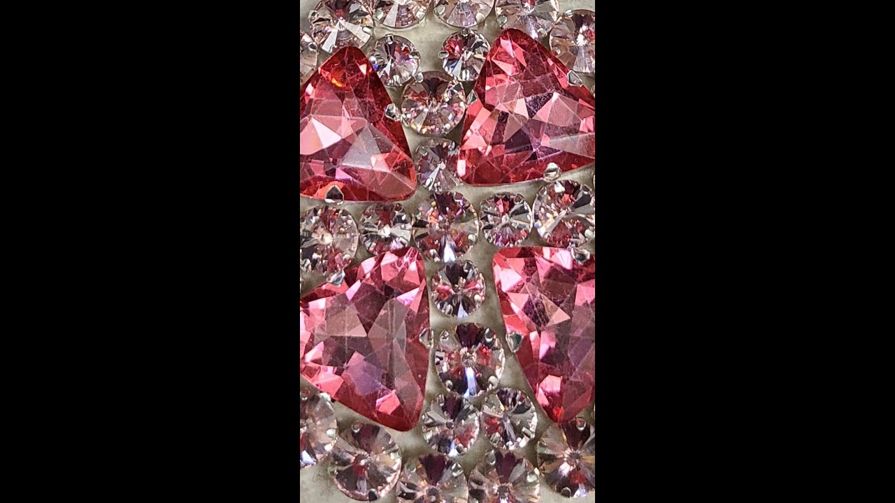 Rose and Light Rose Rhinestone Necklace - YouTube