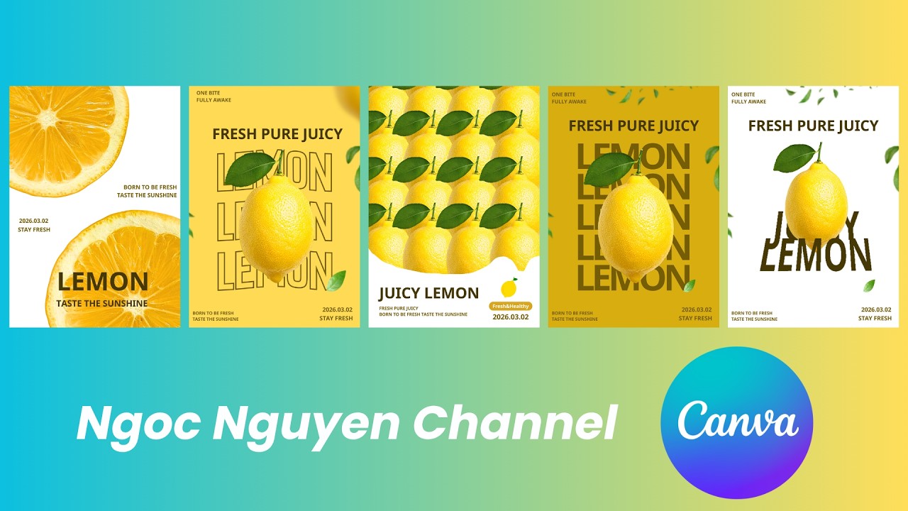 🍋 5 Lemon Design Ideas in Canva That Go VIRAL | 5 Ý Tưởng Thiết Kế ...